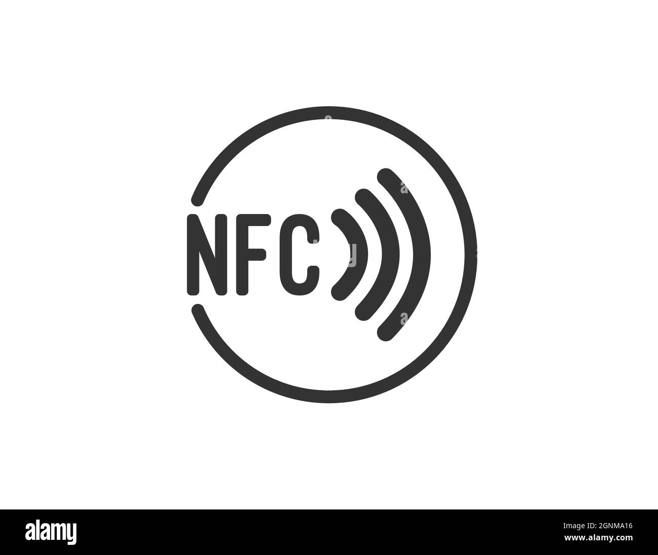 Contactless wireless pay sign logo. NFC technology contact less credit ...
