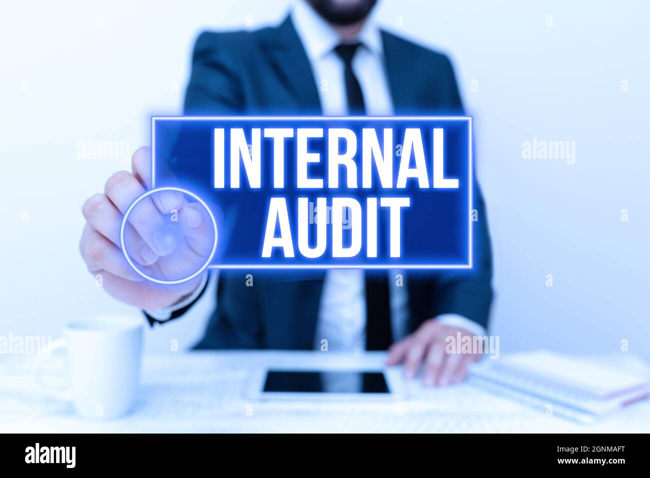 Inspiration showing sign Internal Audit. Word Written on Evaluates the ...