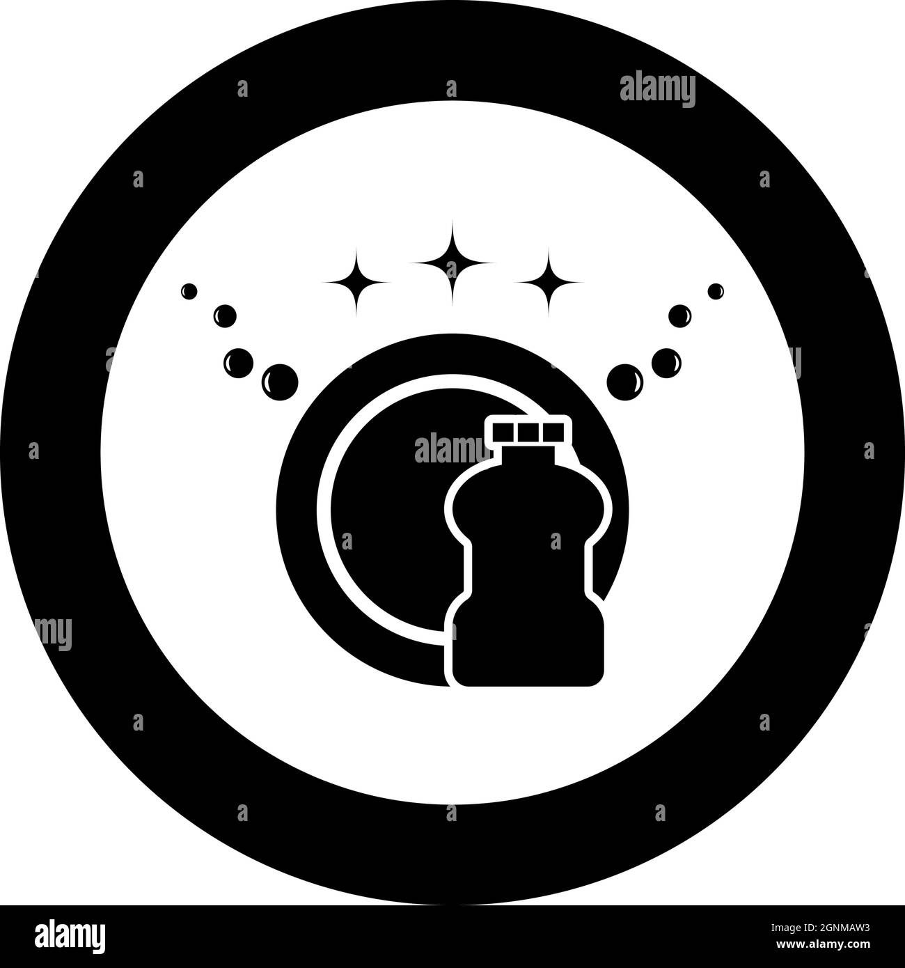 Icon dishwashing vector Black and White Stock Photos & Images - Alamy