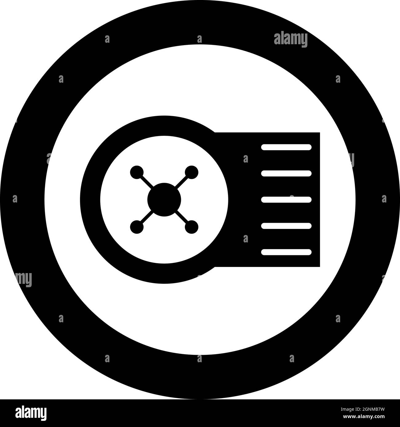 Pump washing machine icon in circle round black color vector ...