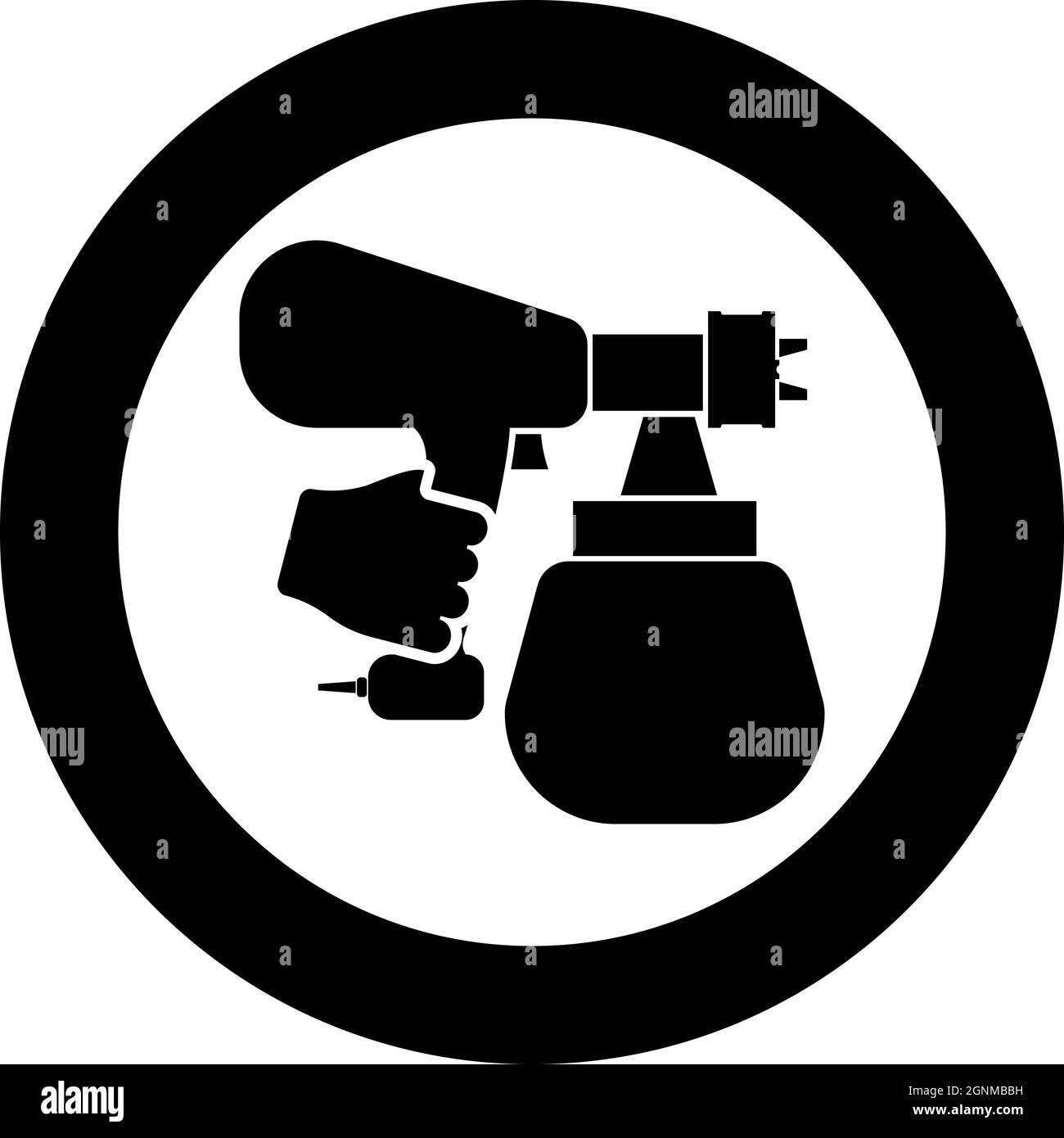 Spray gun holding in hand Sprayer using Arm use tool atomizer ...