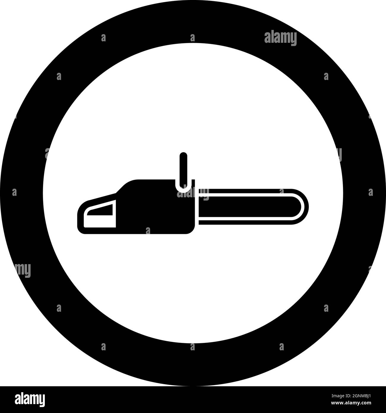 Forestry tree chain saw Stock Vector Images - Alamy