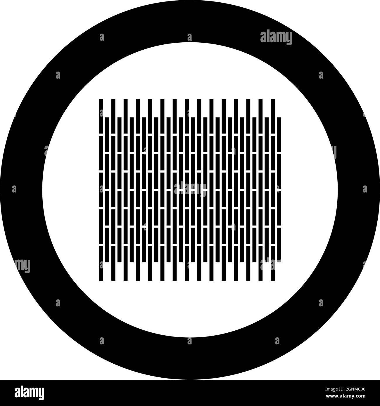 Laminate plank parquet icon in circle round black color vector ...
