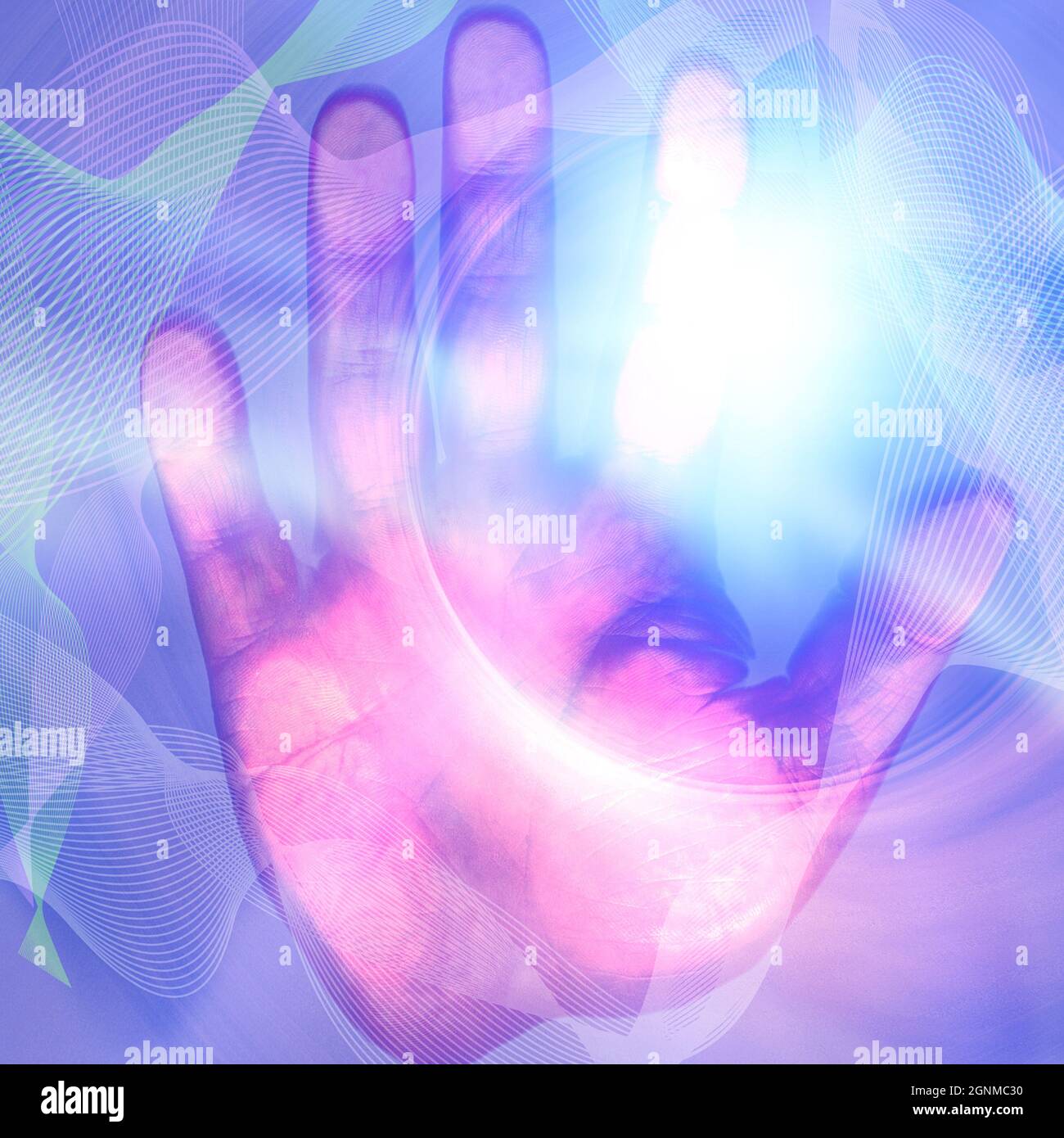 Hand anatomy artwork blue hi-res stock photography and images - Alamy