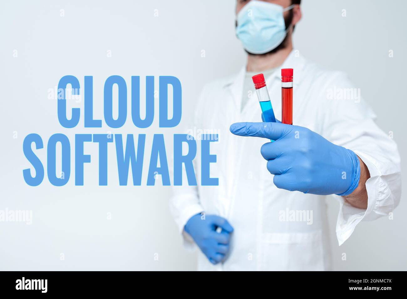 Conceptual display Cloud Software. Business concept Programs used in Storing Accessing data over ...