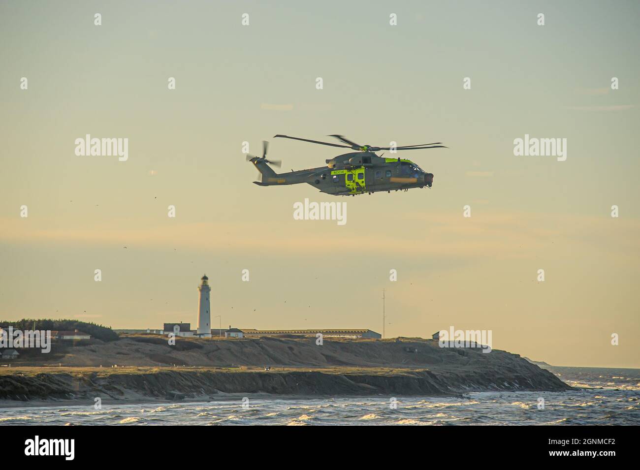 Hirtshals , Denmark - December 28 2009: AgustaWestland AW101, EH101 ...