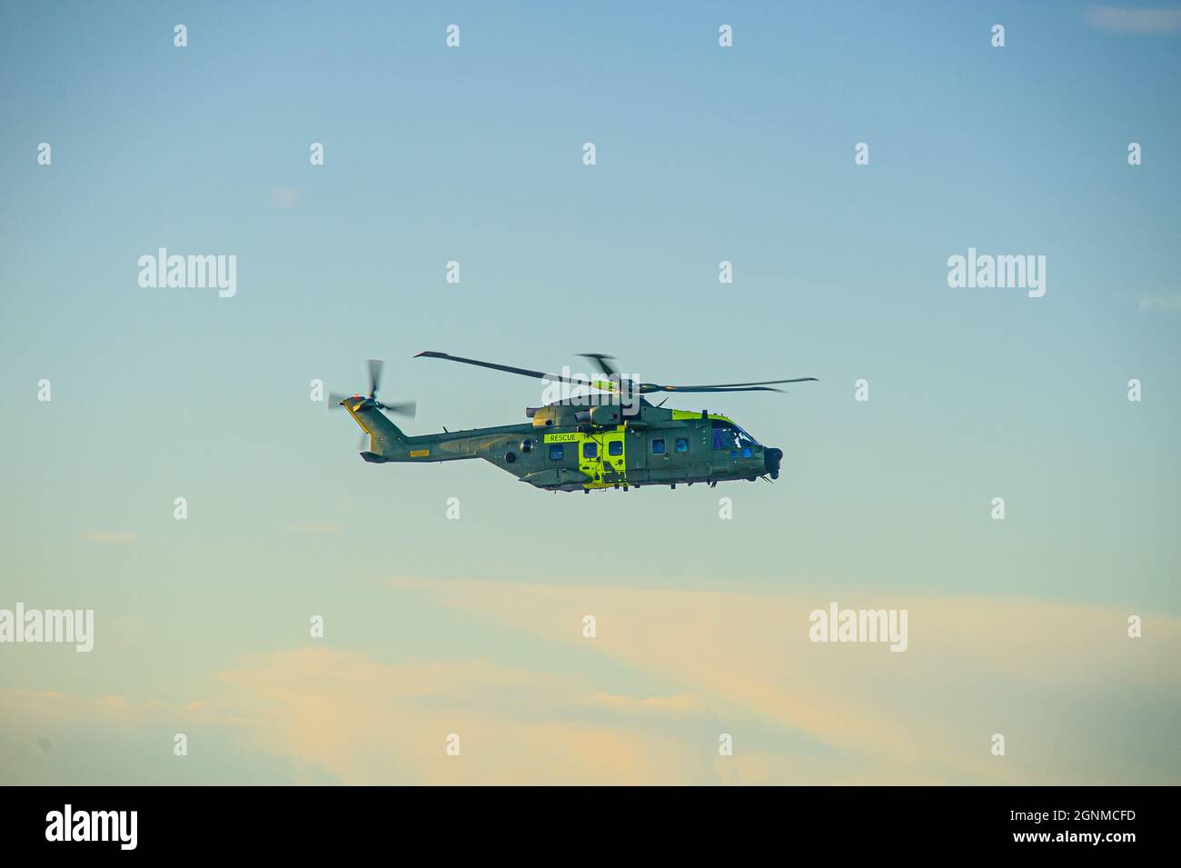 Hirtshals , Denmark - December 28 2009: AgustaWestland AW101, EH101 ...