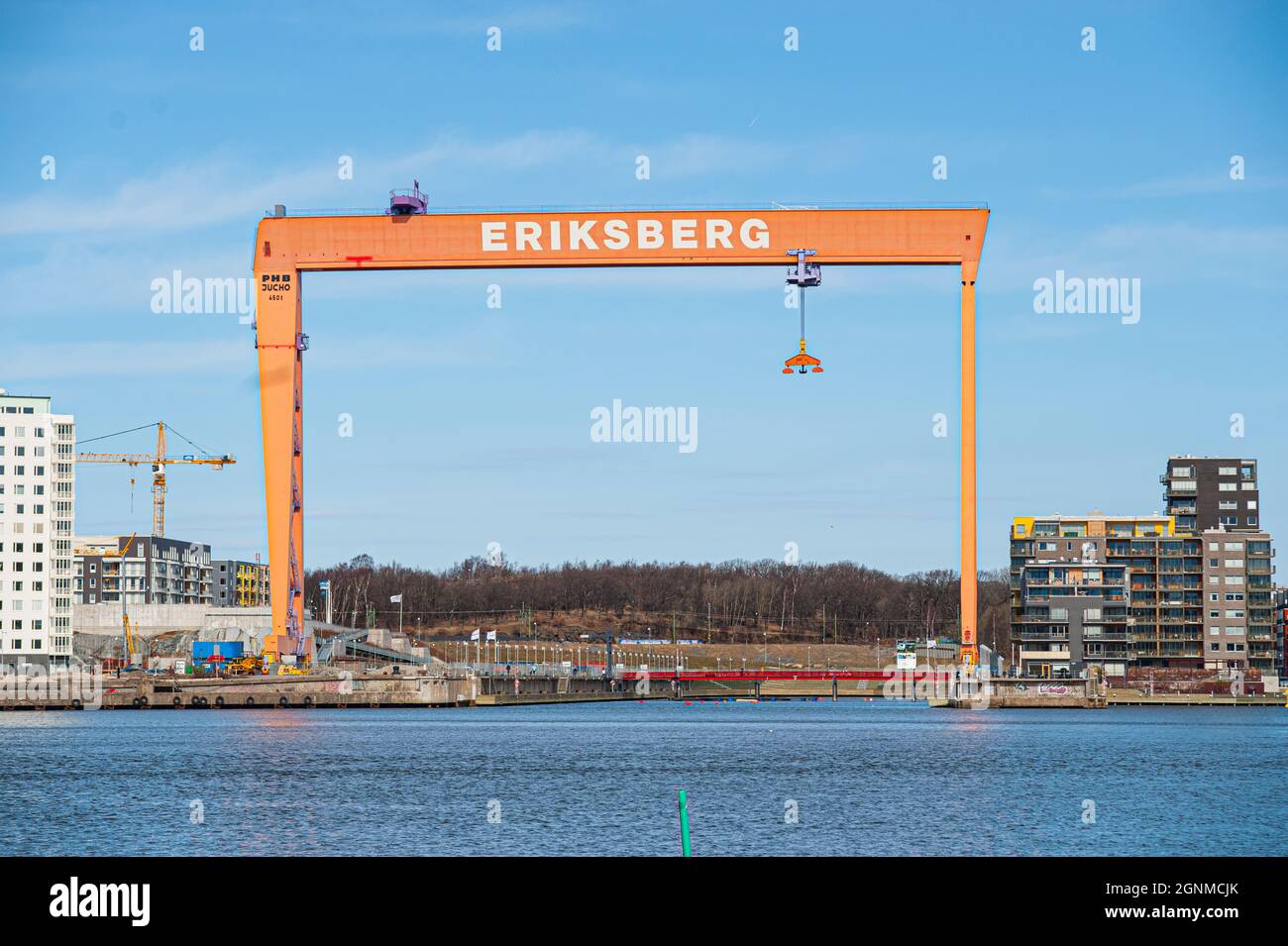 Gothenburg , Sweden – April 4 2010: The Eriksberg gantry crane, a ...