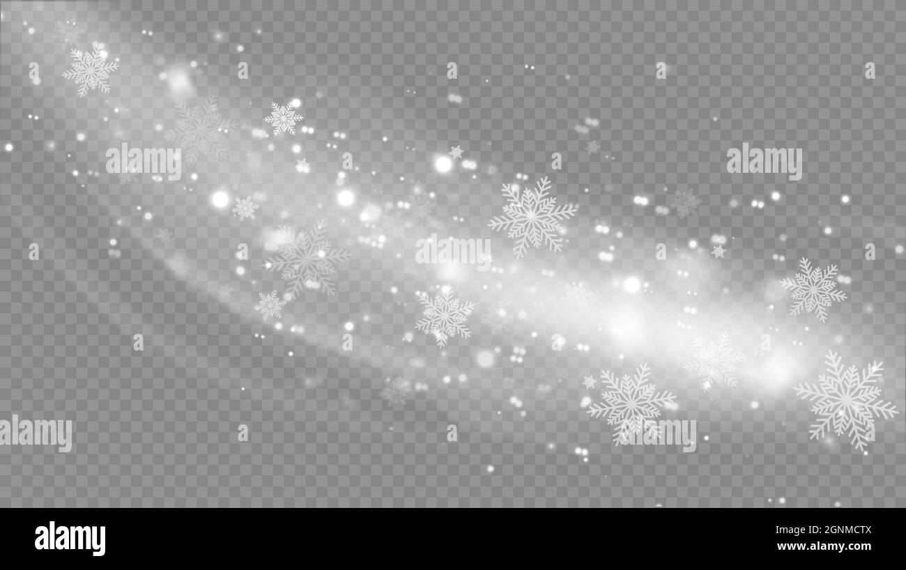 Vector snowfall isolated. Winter background. Snow overlay illustration ...