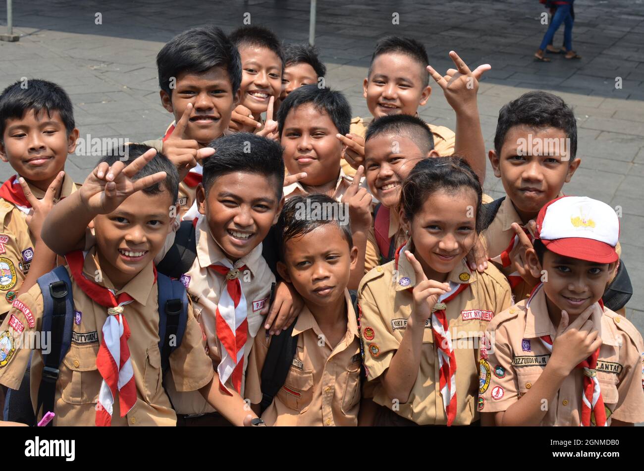 School boys at Kota Tua, Jakarta, Indonesia Stock Photo - Alamy