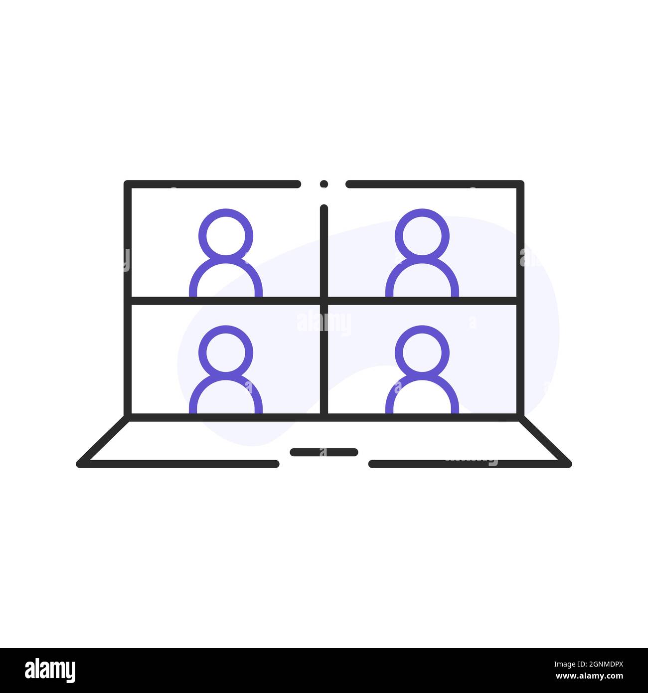 online meeting related line icon Stock Vector Image & Art - Alamy