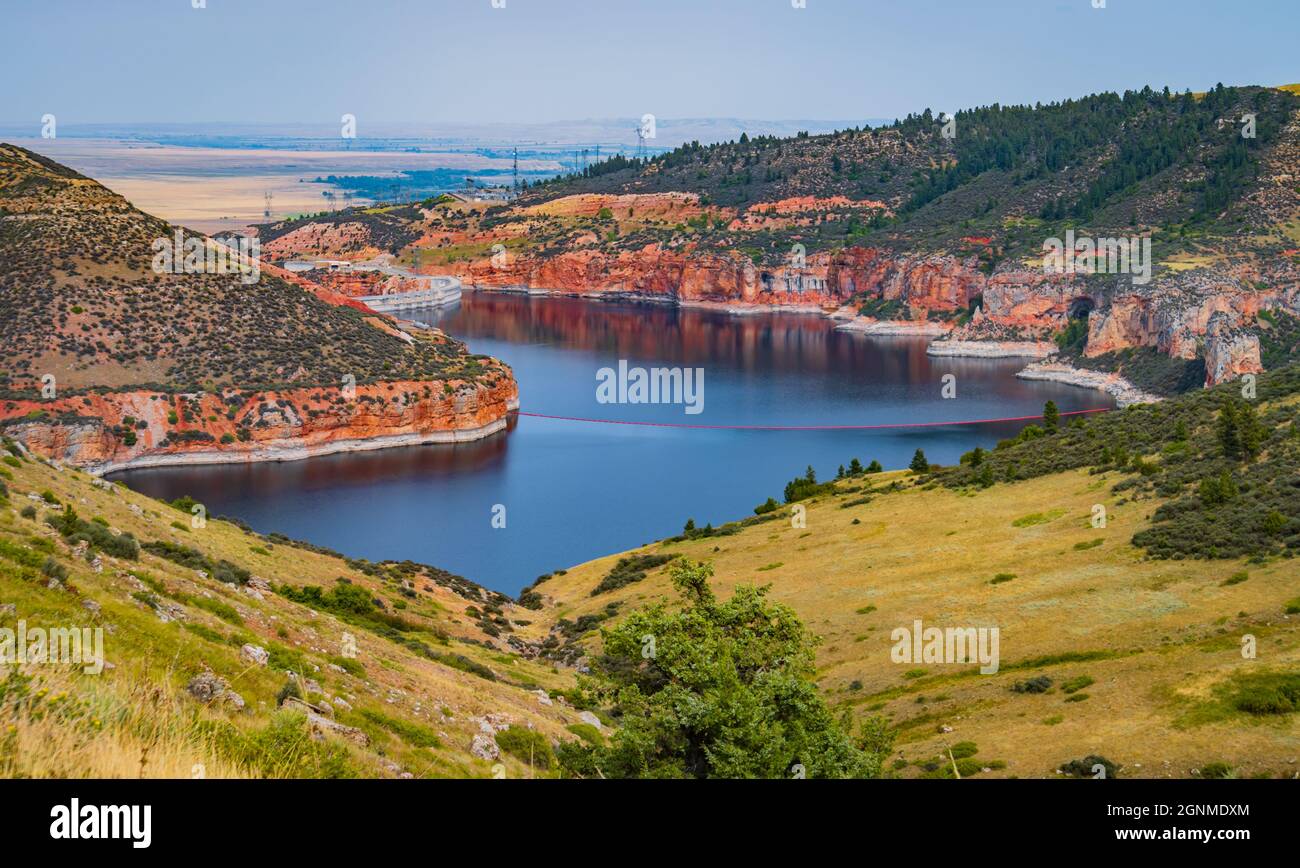 Yellowtail Dam across the Bighorn River in the Crow nation creates a ...