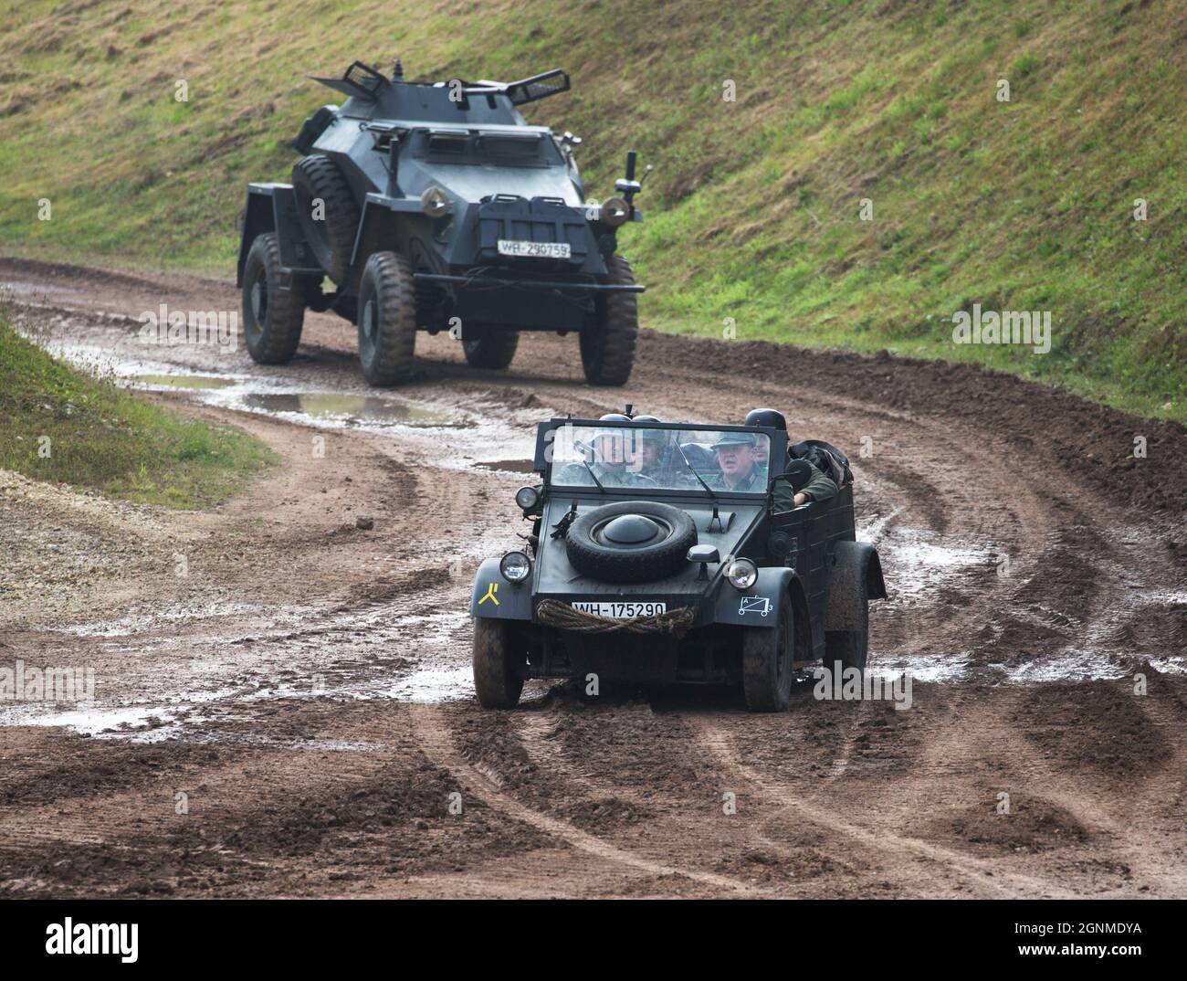 Volkswagen Kübelwagen light military vehicle, German Army, Bovington ...