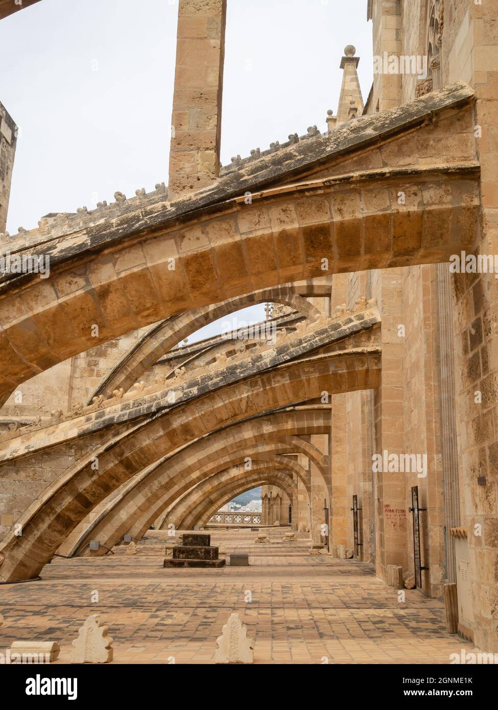 Flying buttress of the roof of Palma Cathedral Stock Photo - Alamy
