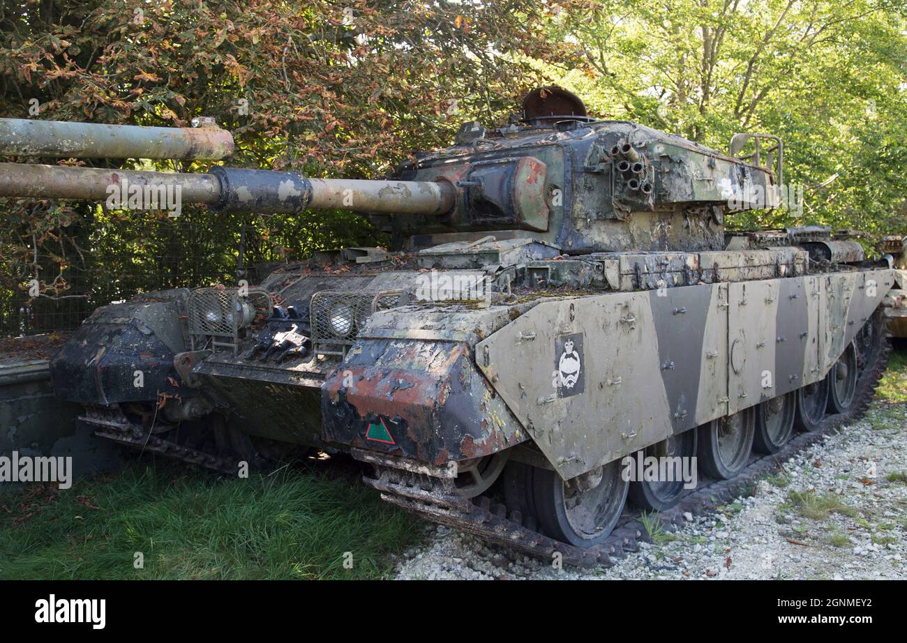 Rusting Centurion Main Battle Tanks, Bovington Tank Museum, Dorset, UK ...