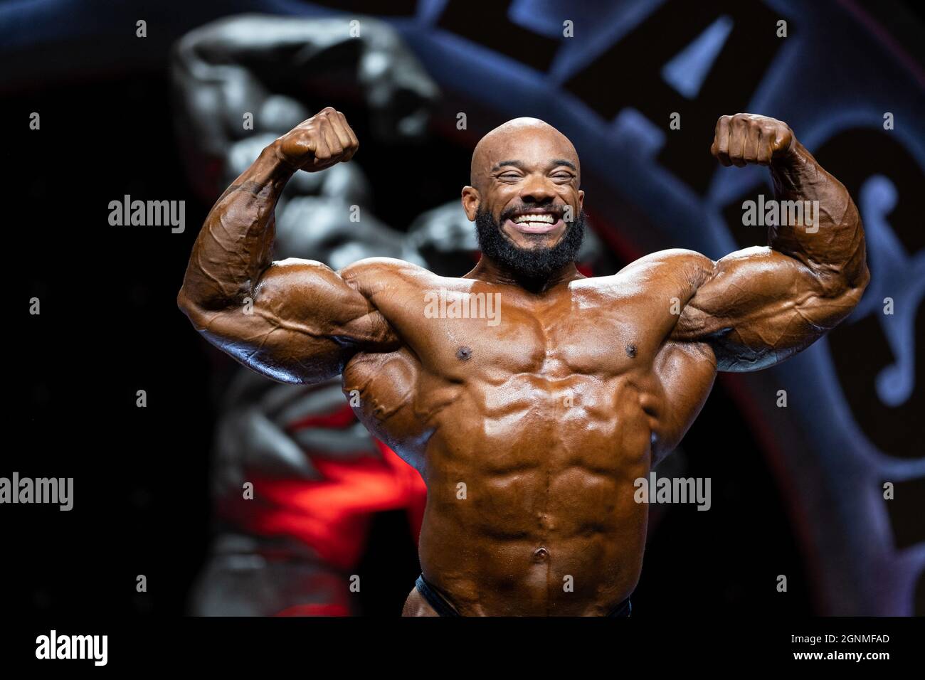 Sergio Oliva Jr. 25th Sep, 2021. competes in the Arnold Classic USA pre ...