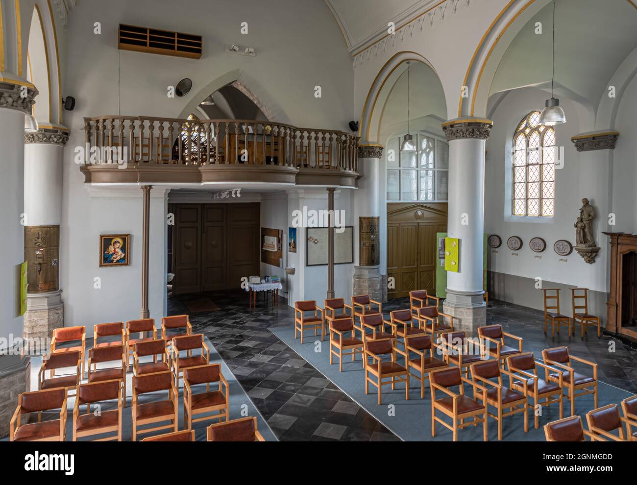 Modern catholic church interior hi-res stock photography and images - Alamy