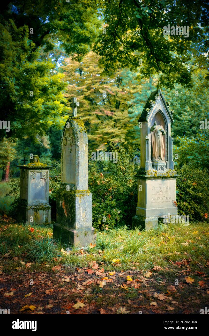 Old Cemetery Friedhof Ravensburg and Freiburg Germany Stock Photo - Alamy
