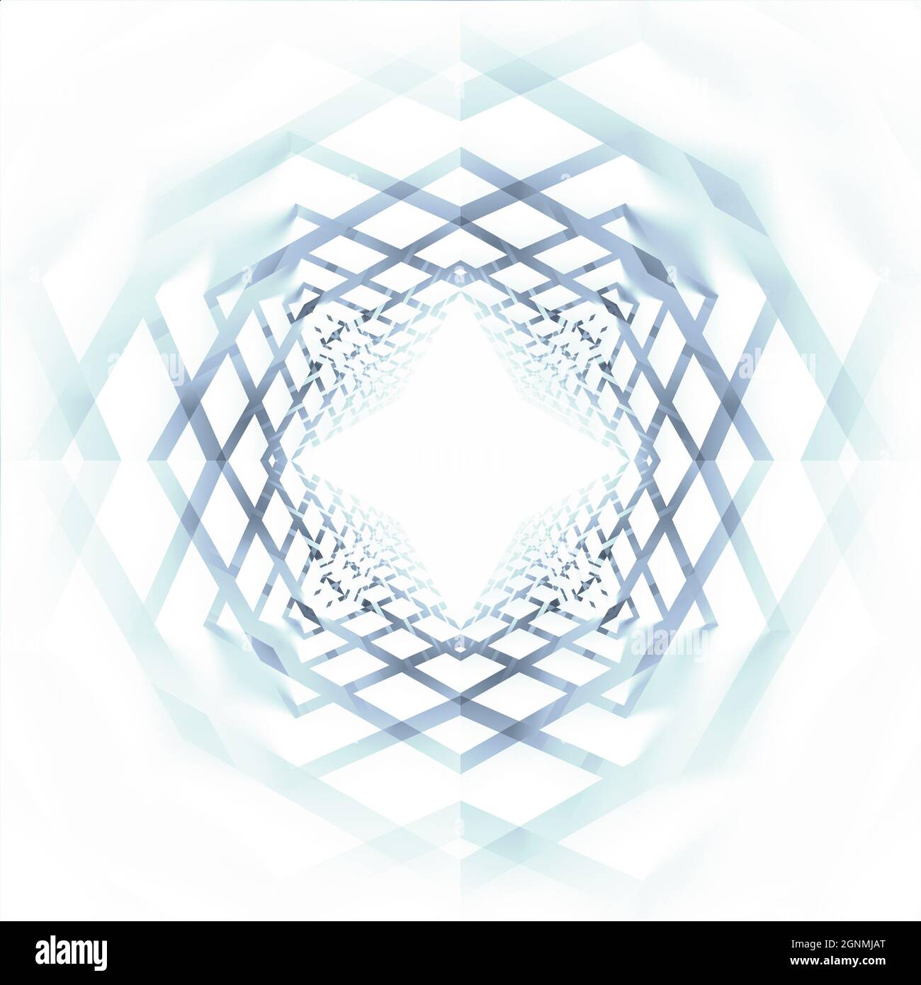 Abstract Blue White Digital Background Parametric Geometric Structures Double Exposure Effect
