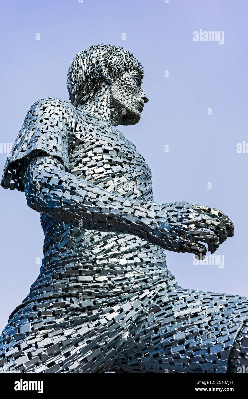 Statue of David Silva, by the sculptor Andy Scott, at the Etihad ...