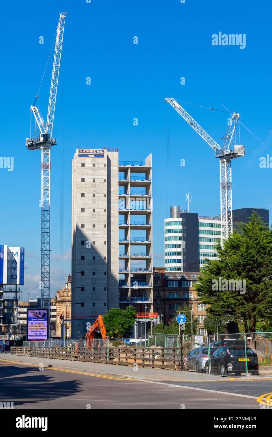 The 4 Angel Square office building under construction Sept. 2021. Angel ...