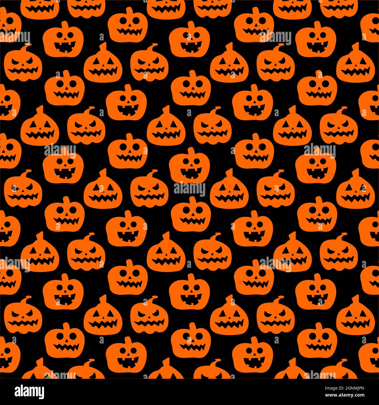 Seamless repeating pattern with Halloween symbols. Design of ...