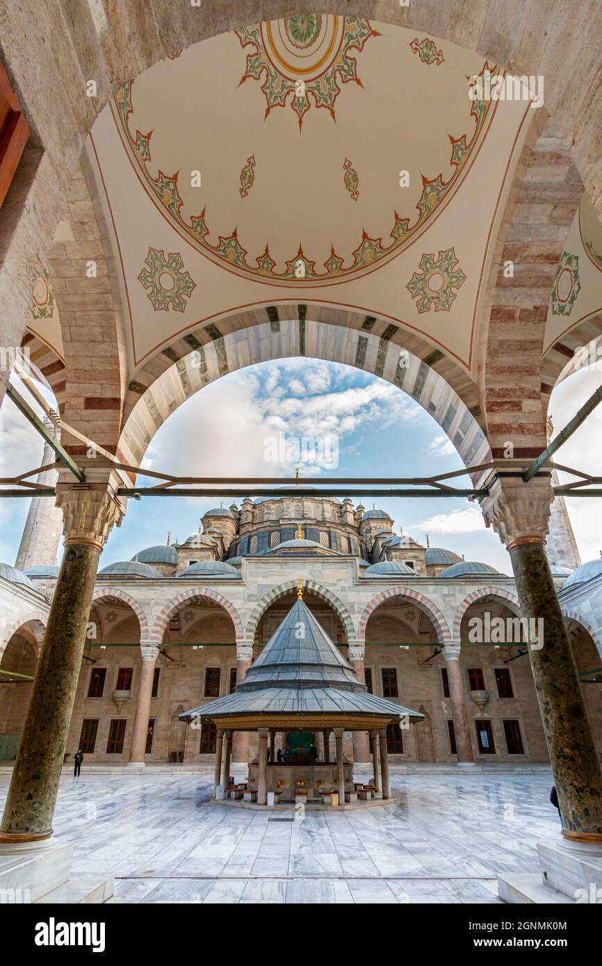 Interior view of Fatih Mosque on 1 January 2021, istanbul, Turkey Stock ...