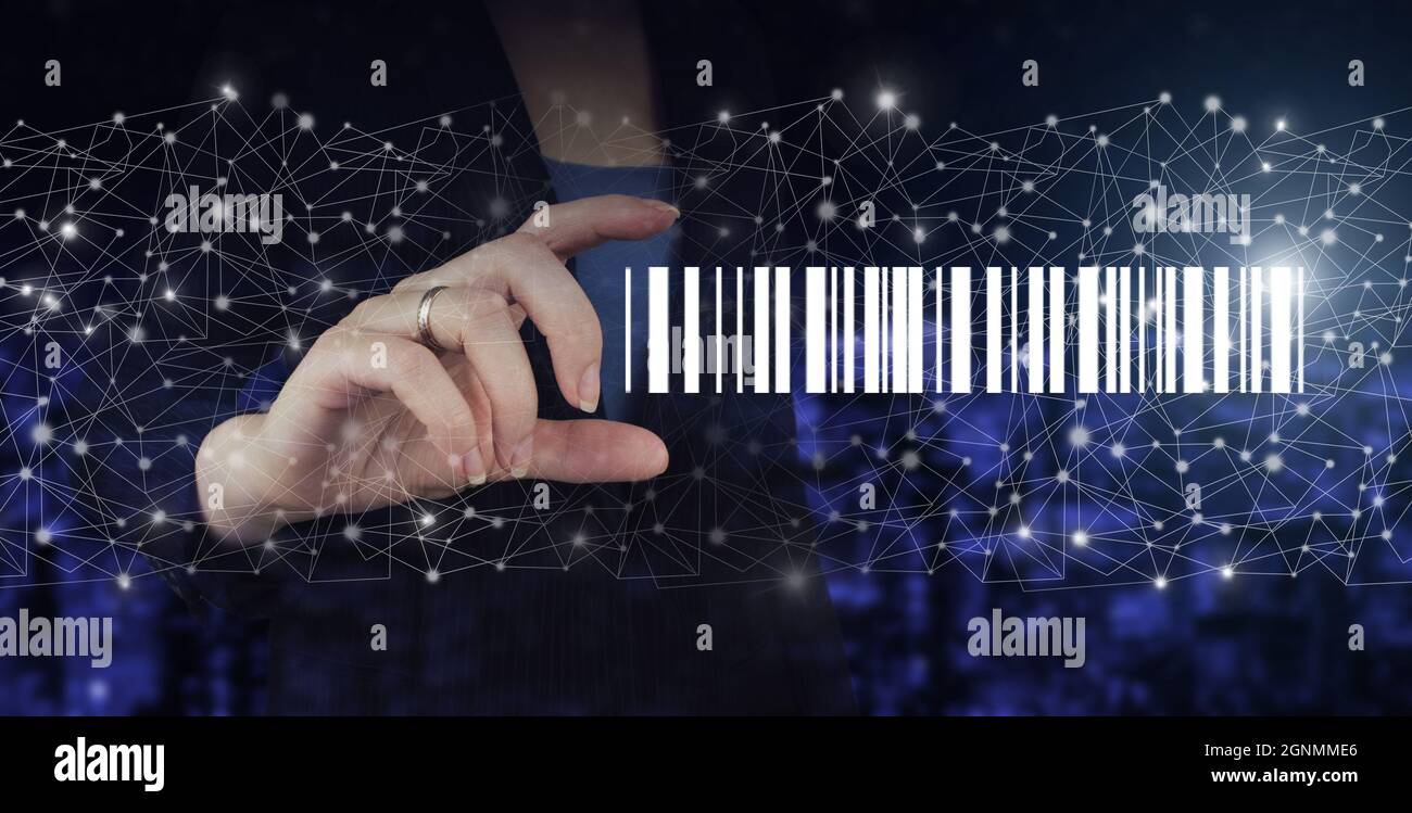 Bar Code Price Tag Merchandise Concept Hand Hold Digital Hologram Bar bar-code-price-tag-merchandise-concept-hand-hold-digital-hologram-bar