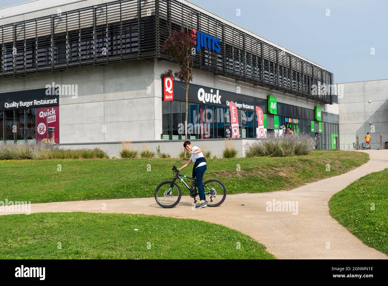 Evere, Brussels Capital Region, Belgium - 20 09 2021: Young guy at a ...