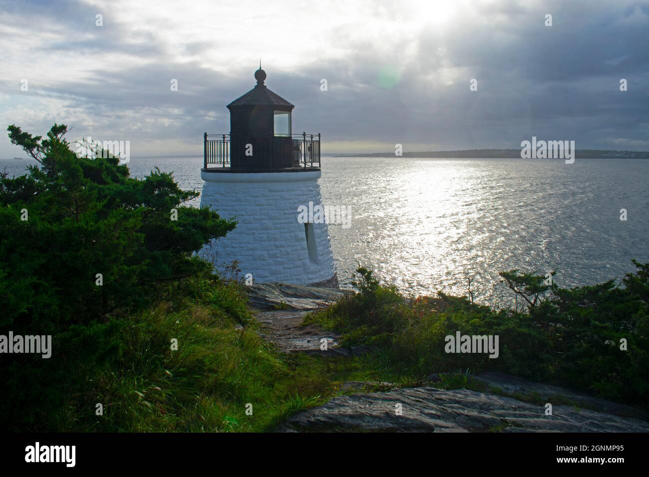 Castle Hill lighthouse in Newport, Rhode Island, overlooking ... Castle Hill lighthouse in Newport, Rhode Island, overlooking ...