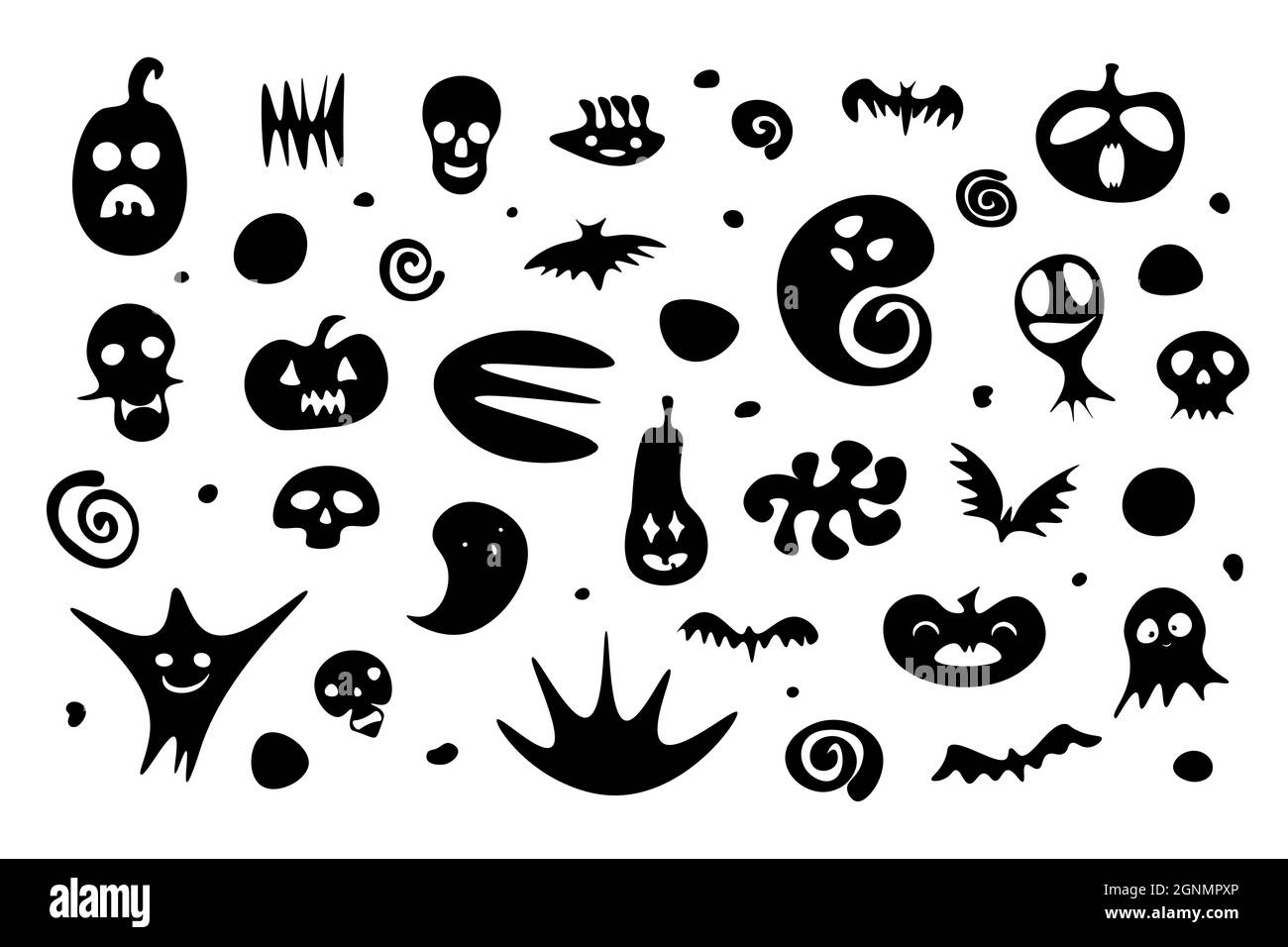Black And White Happy Halloween Clipart