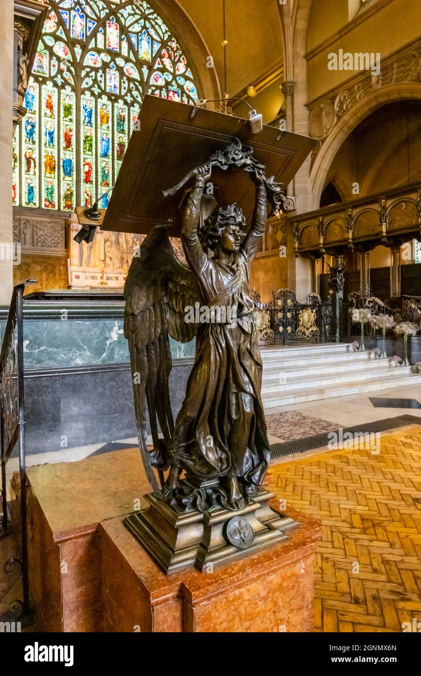 Lectern in Holy Trinity Sloane Square, a large Anglican church in ...