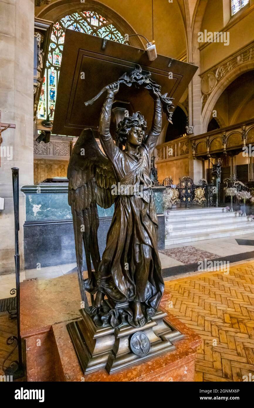 Lectern in Holy Trinity Sloane Square, a large Anglican church in ...