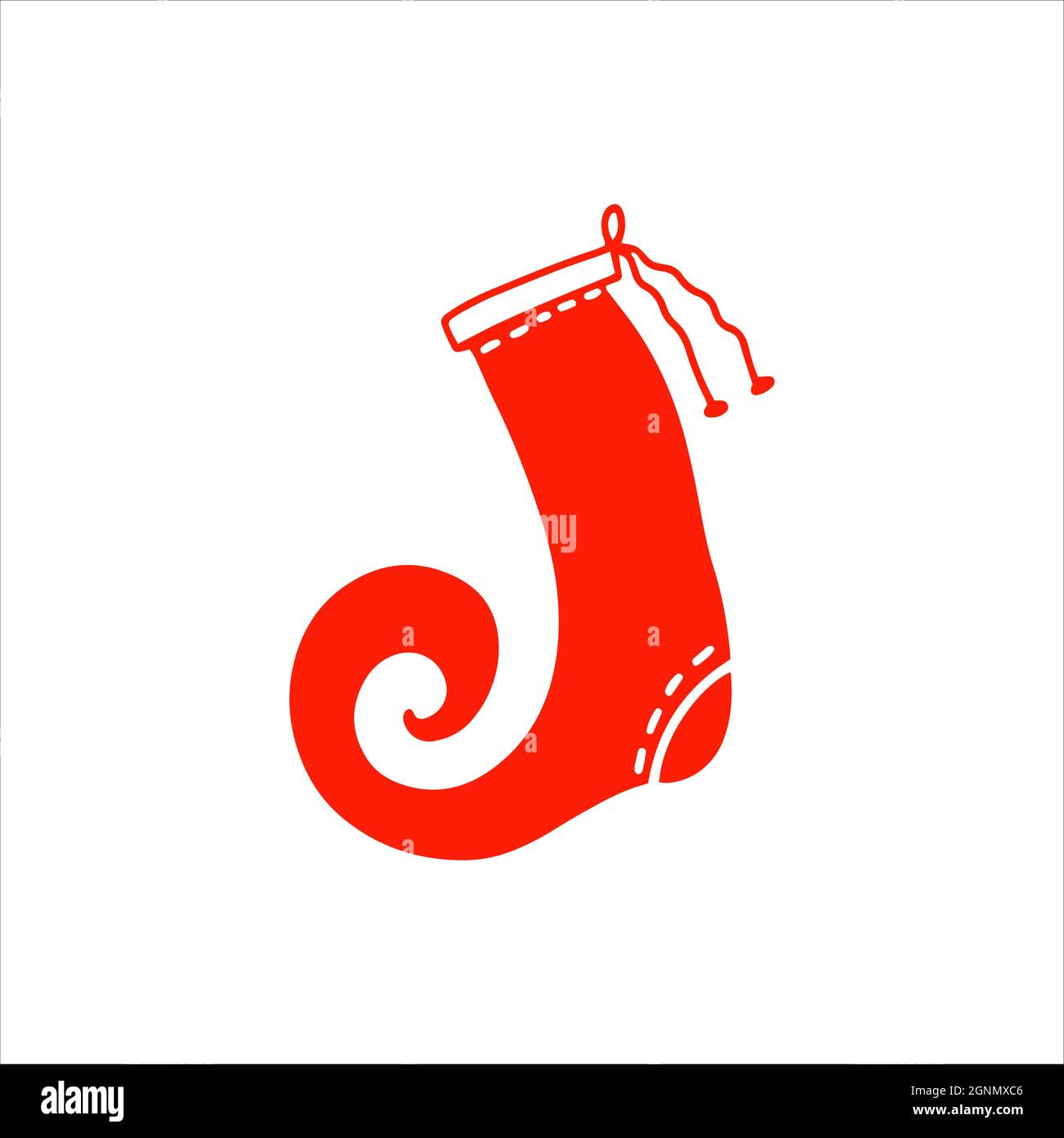 Red stocking Stock Vector Images - Alamy