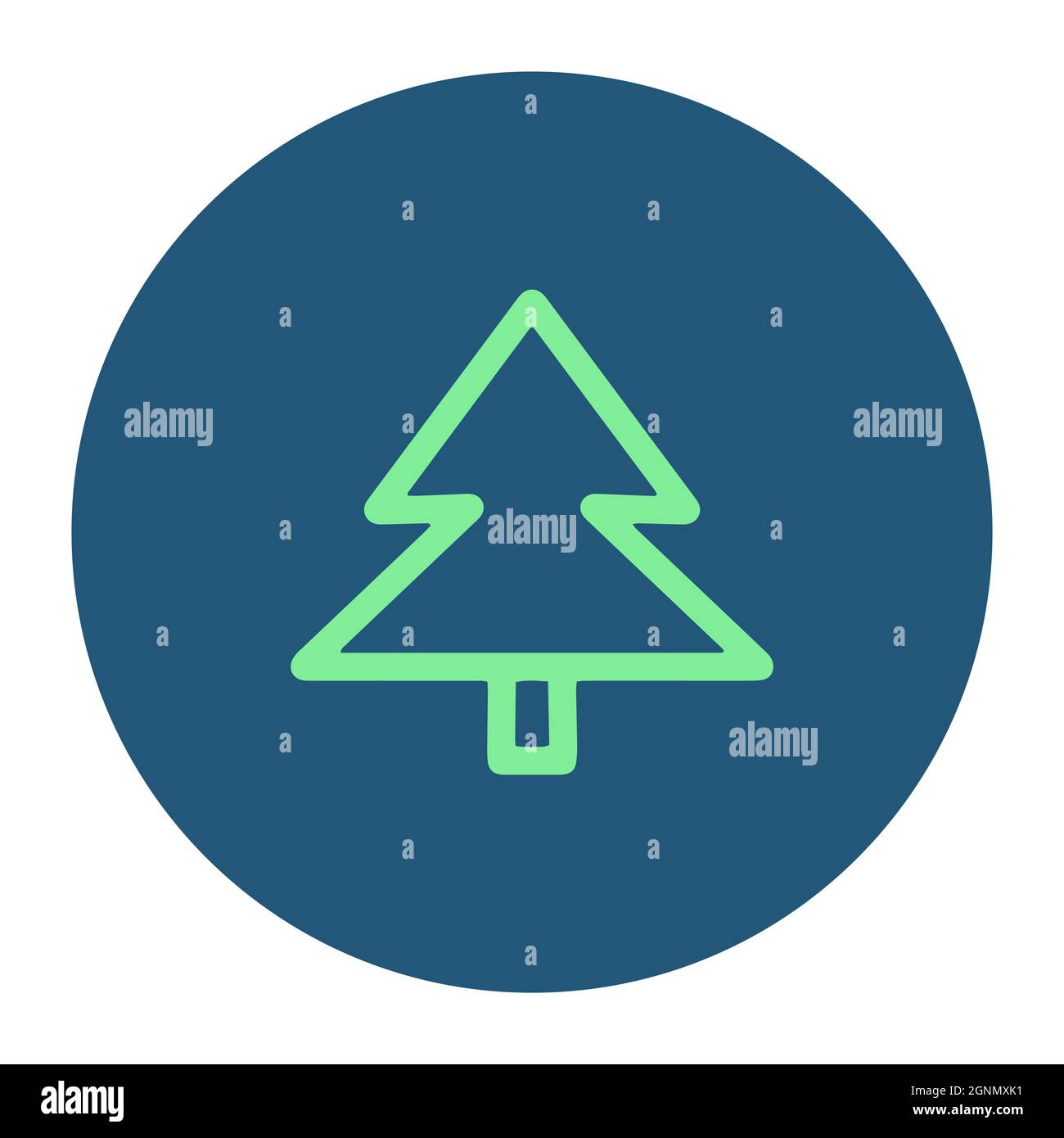 Fir tree blue icon Stock Vector Images - Alamy