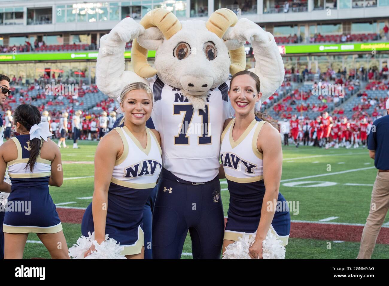 September 25, 2021: Navy Midshipmen mascot Bill the Goat poses with ...