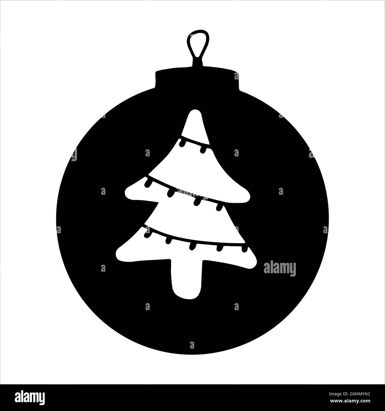 Winter postcard fir tree Stock Vector Images - Alamy