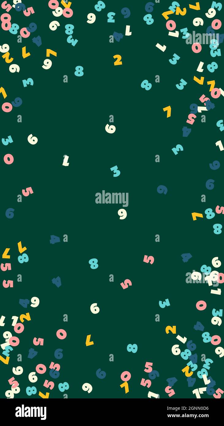 Falling pastel numbers. Math study concept with flying digits ...