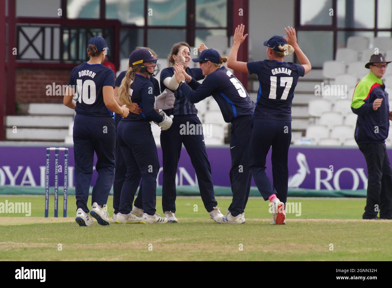 Northampton, England, 25 September 2021. Northern Diamonds celebrating ...