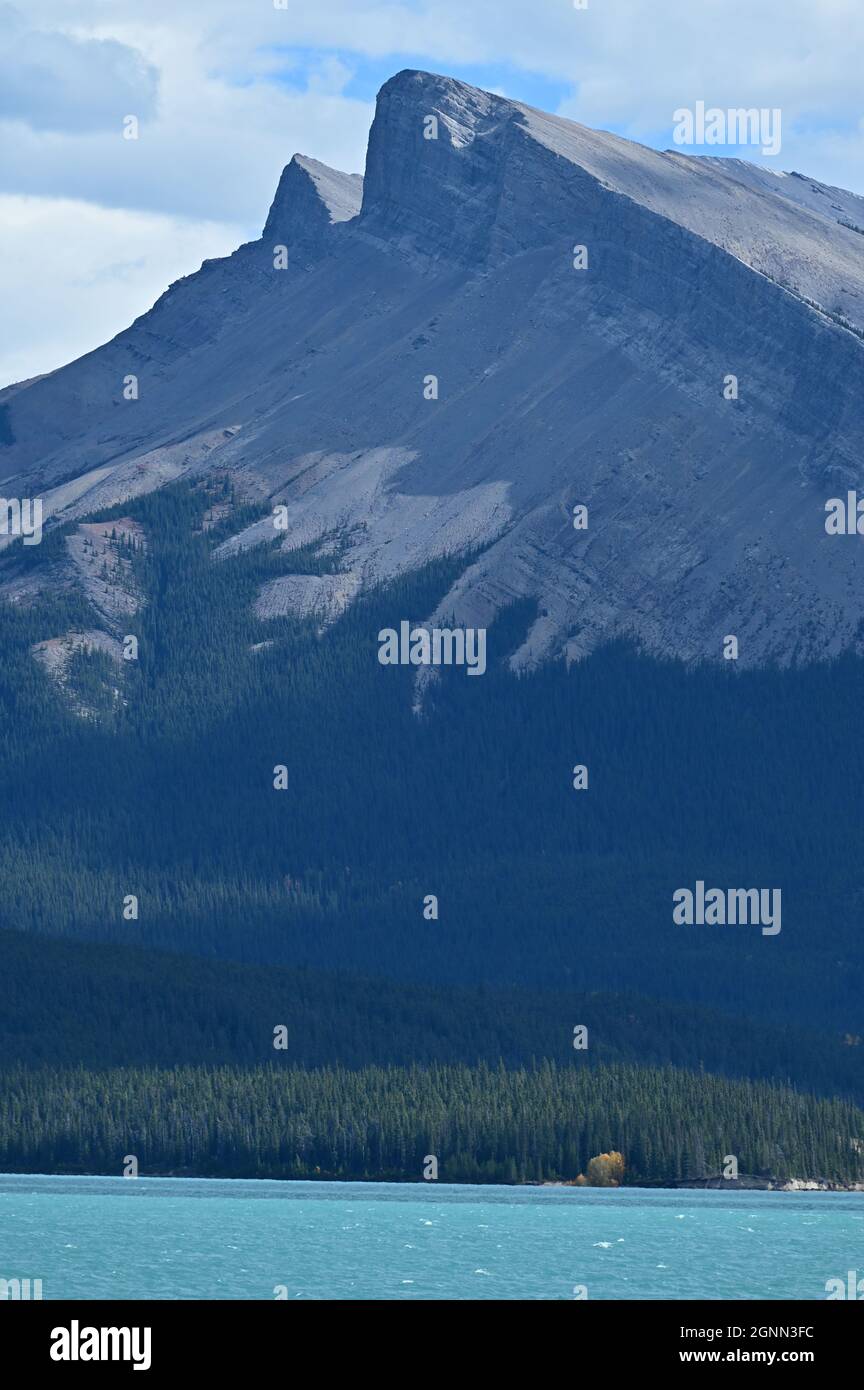 Banff National Park: Abraham Lake at North Saskatchewan River Stock ...