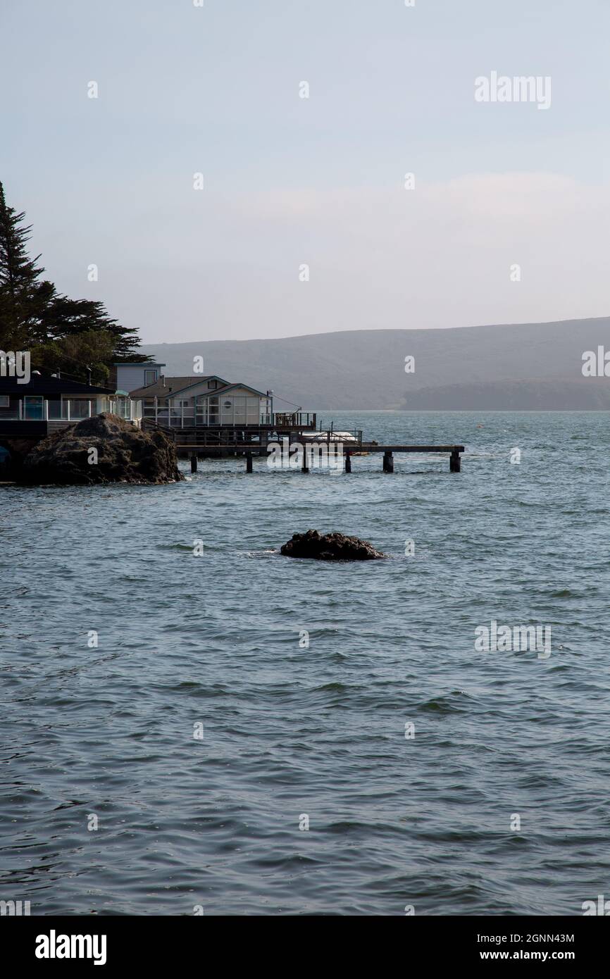 Lakeside on Tomales Bay in Marshall, California Stock Photo - Alamy