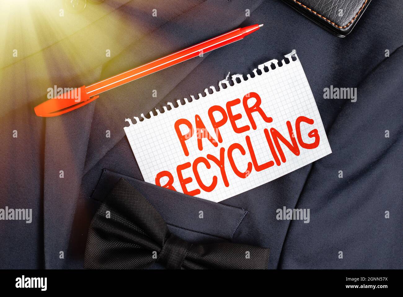 Conceptual display Paper Recycling. Business idea Using the waste ...