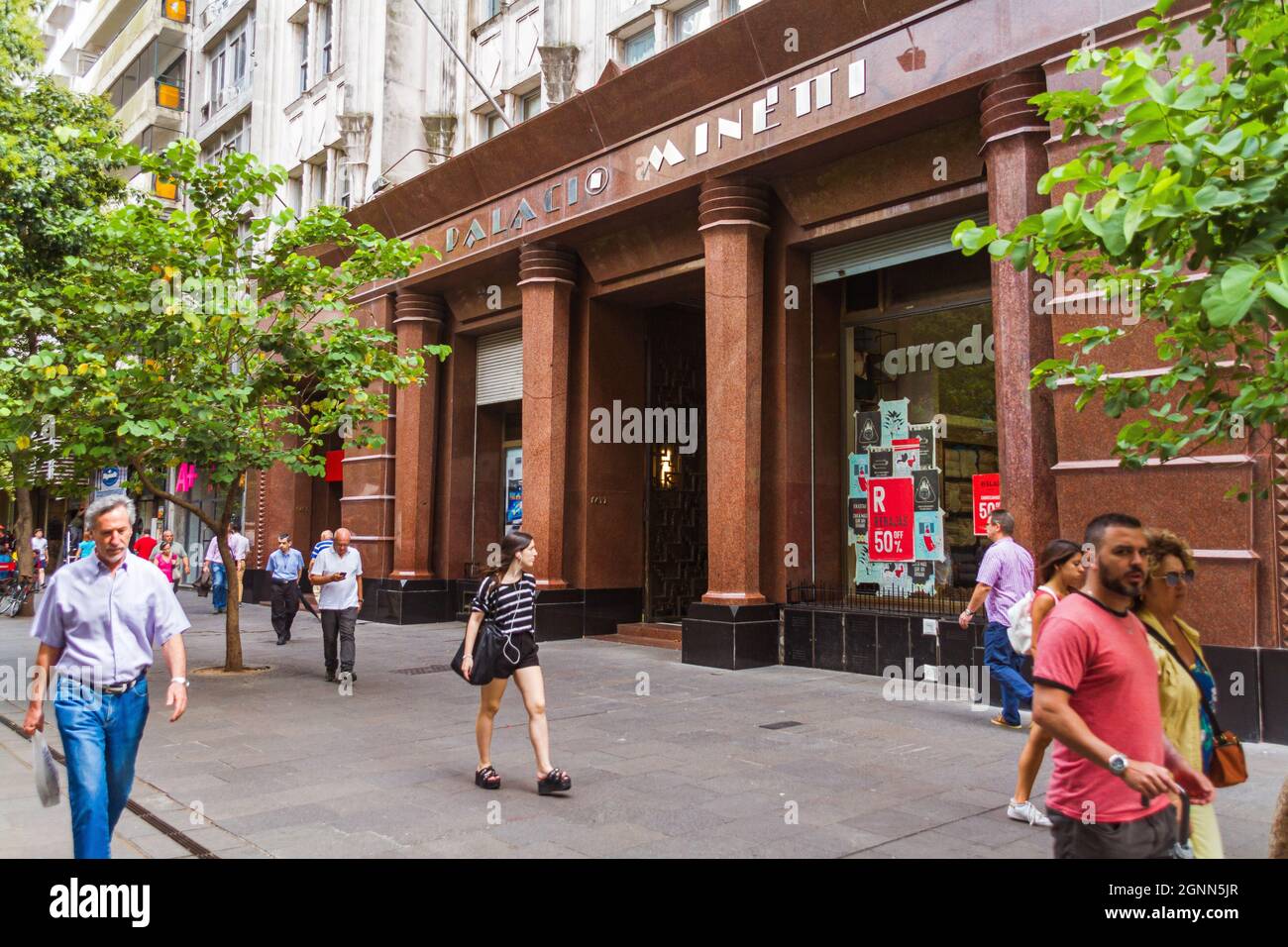 Palacio Minetti, art deco building in Rosario, Argentina Stock Photo ...