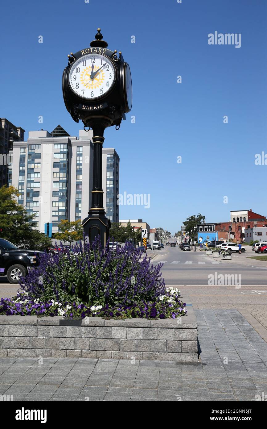 18th of September 2021, Barrie Ontario Canada. Barrie Rotary Clock on ...