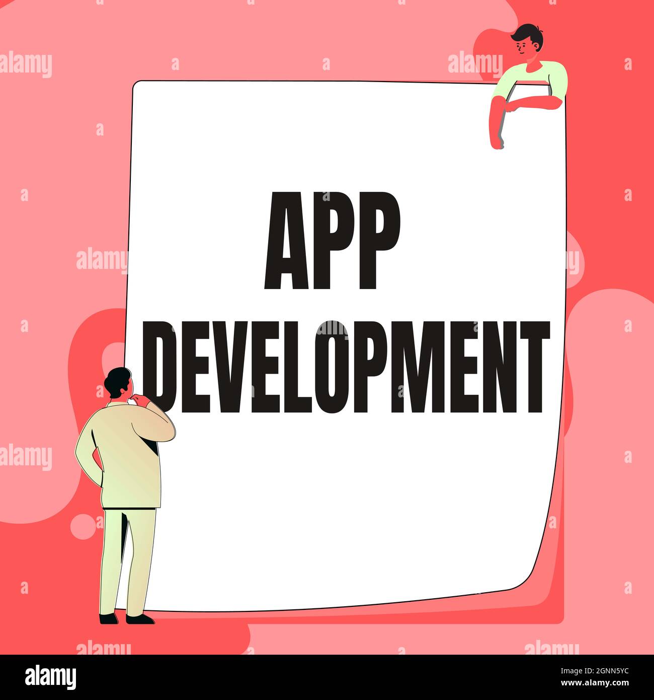 Conceptual caption App Development. Business showcase Development ...