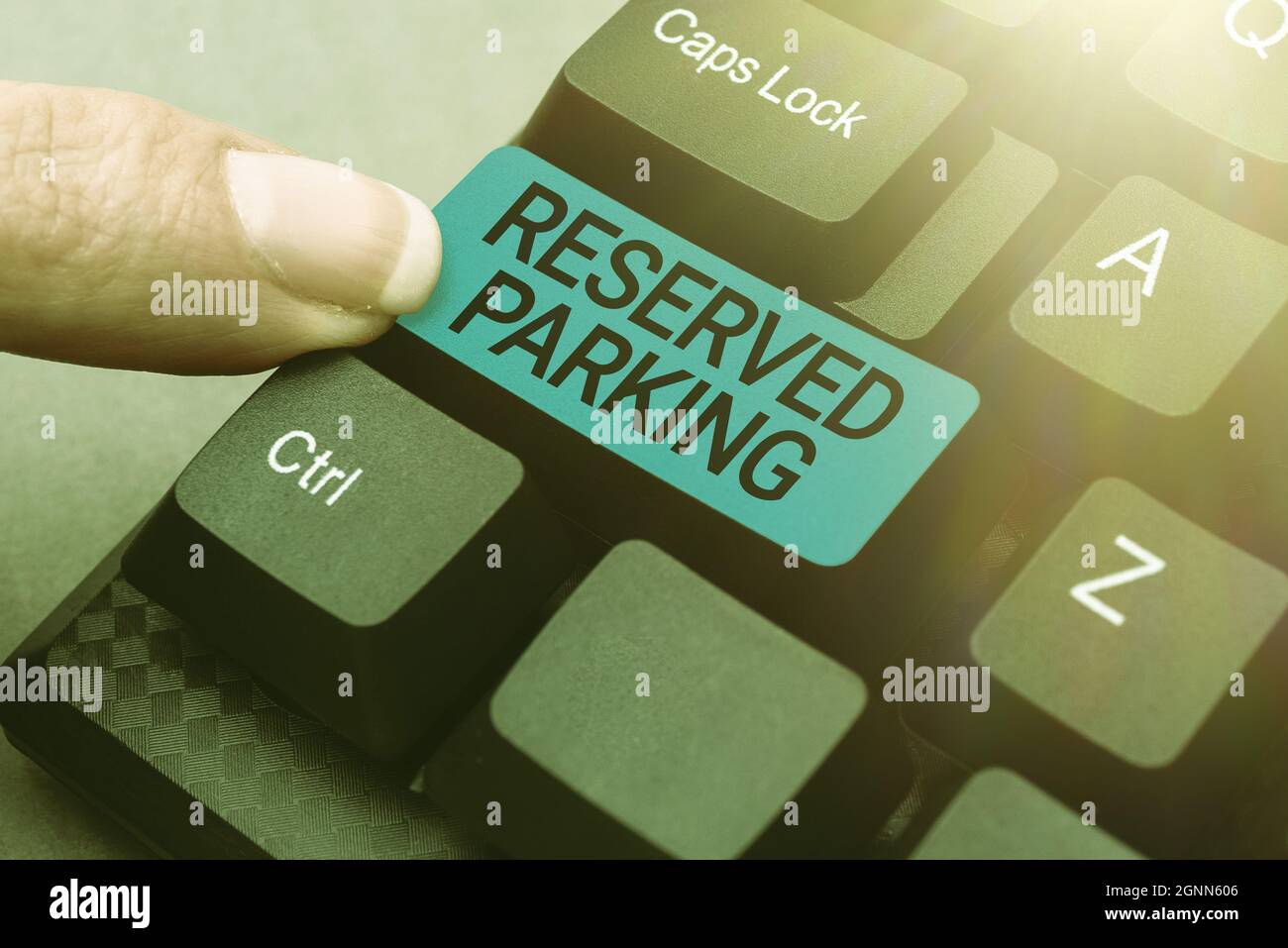 Text showing inspiration Reserved Parking. Word for parking spaces that ...