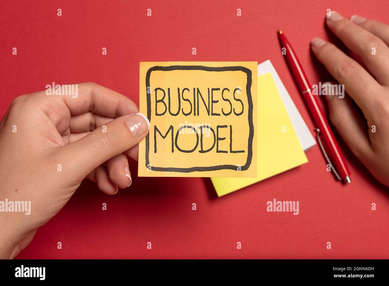 Conceptual caption Business Model. Concept meaning strategy that a ...