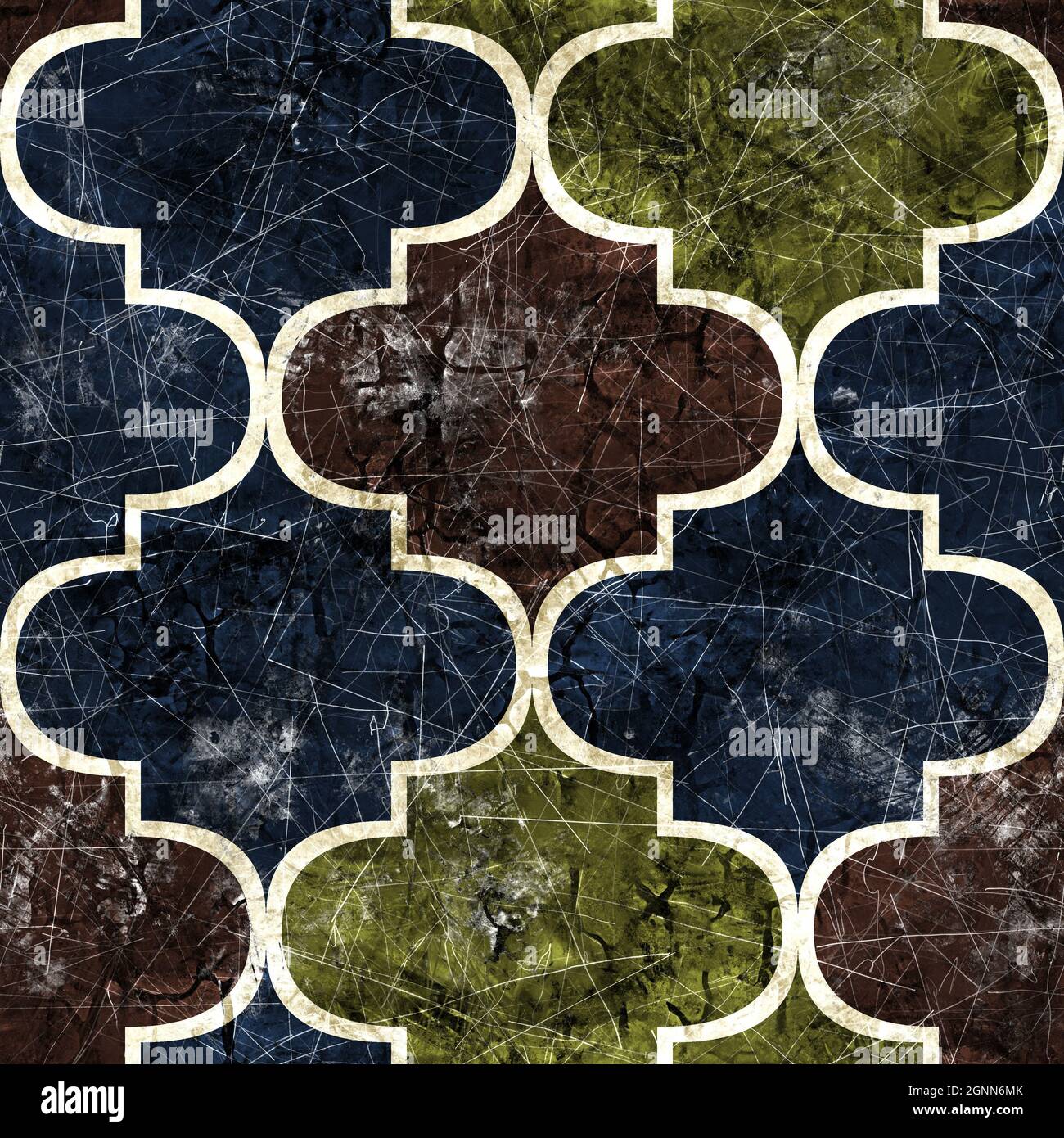 Seamless Moroccan Tile Mosaic Grungy Pattern for Surface Print Stock ...