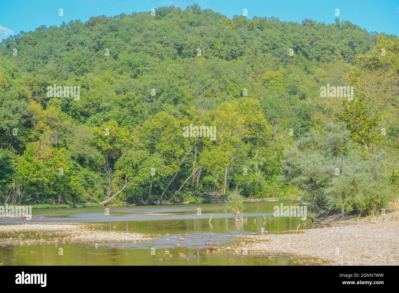 The Current River flows through the Mountains of Ozark National Scenic ...