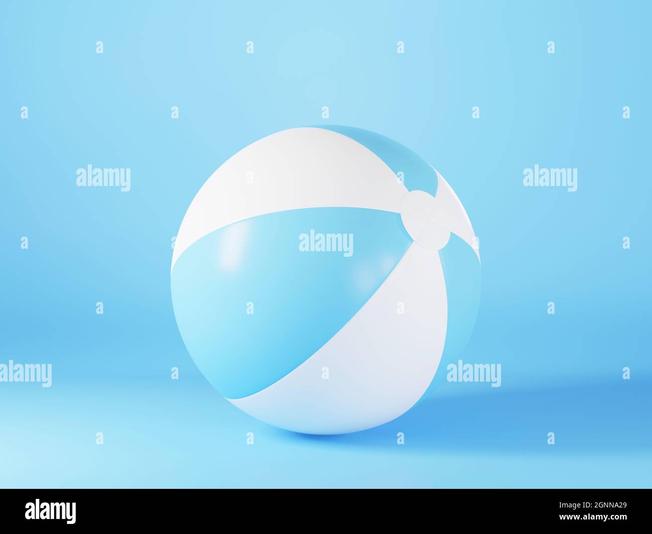 Blue inflatable beach ball mockup light sphere toy for sport game ...